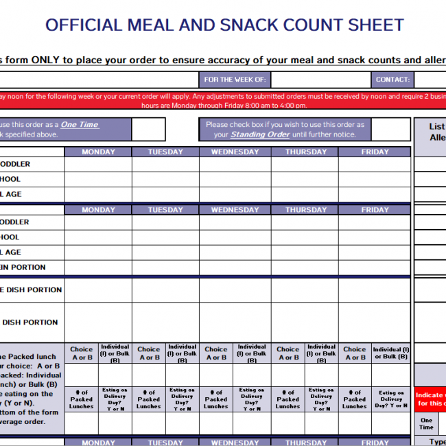 Forms - Wholesome Kids Catering
